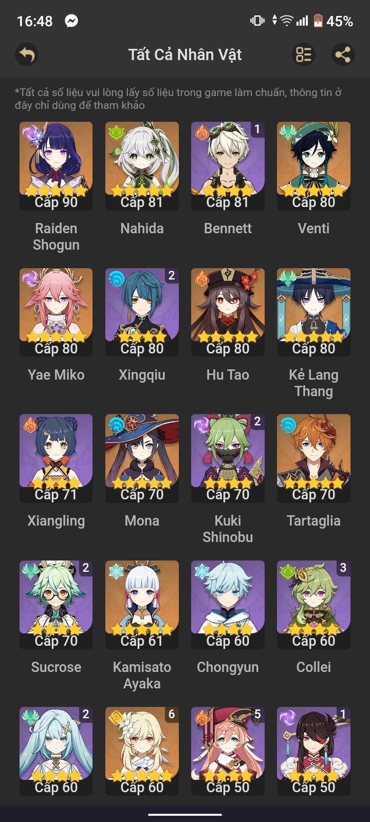 Mọi người cho mình hỏi là acc này bán được bao nhiêu vậy ạ Genshin ...