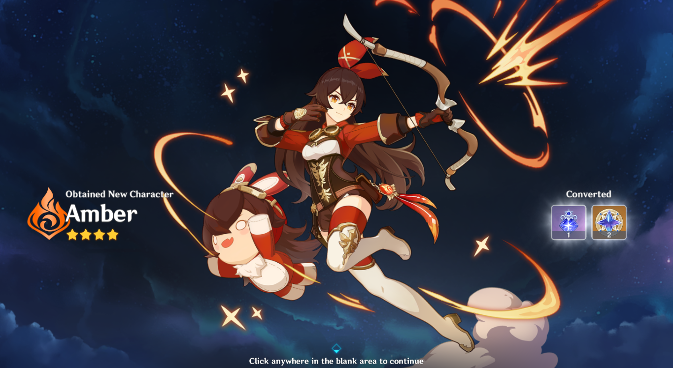 Amber obtained. Just need one more... Genshin Impact | HoYoLAB