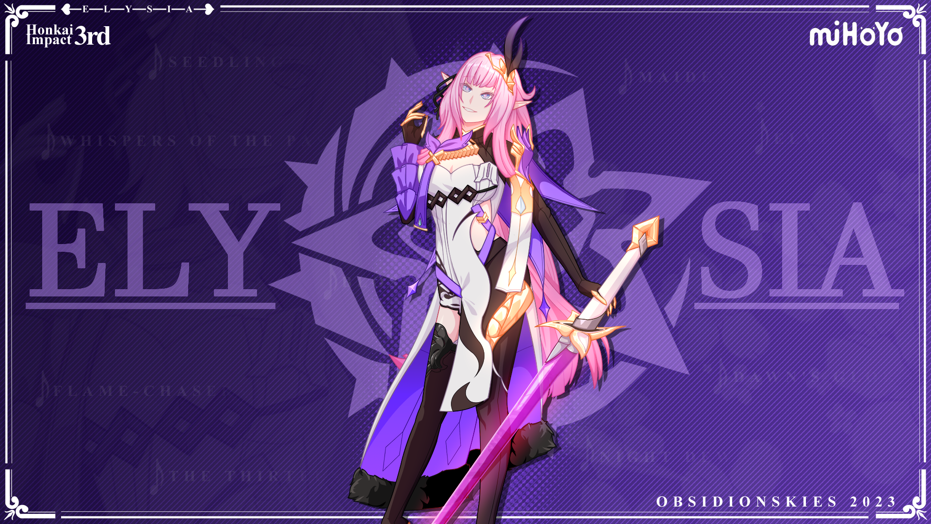 What if Mihoyo went with Elysia's sword wielding design instead? Honkai ...