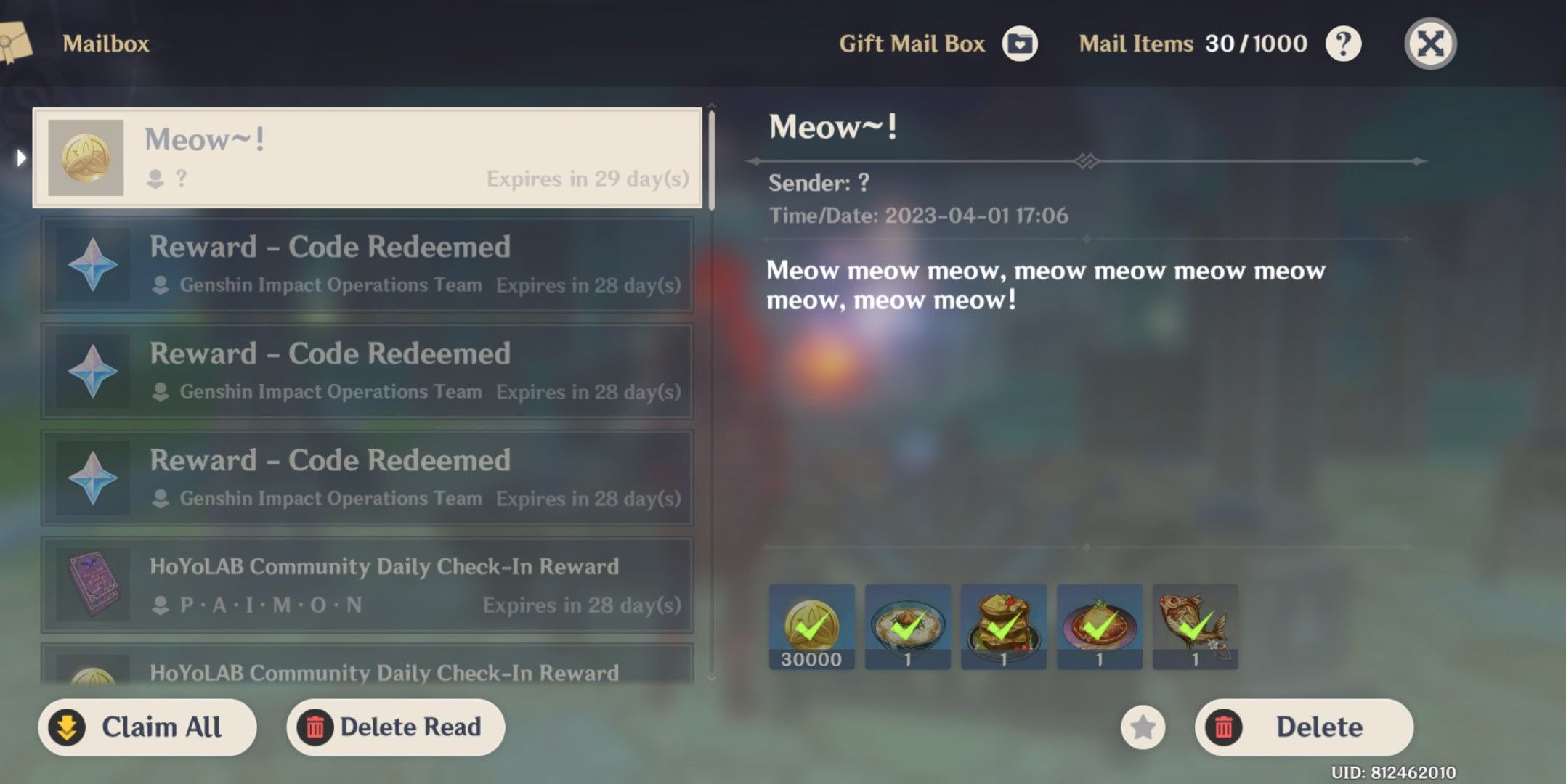 meow Genshin Impact | HoYoLAB