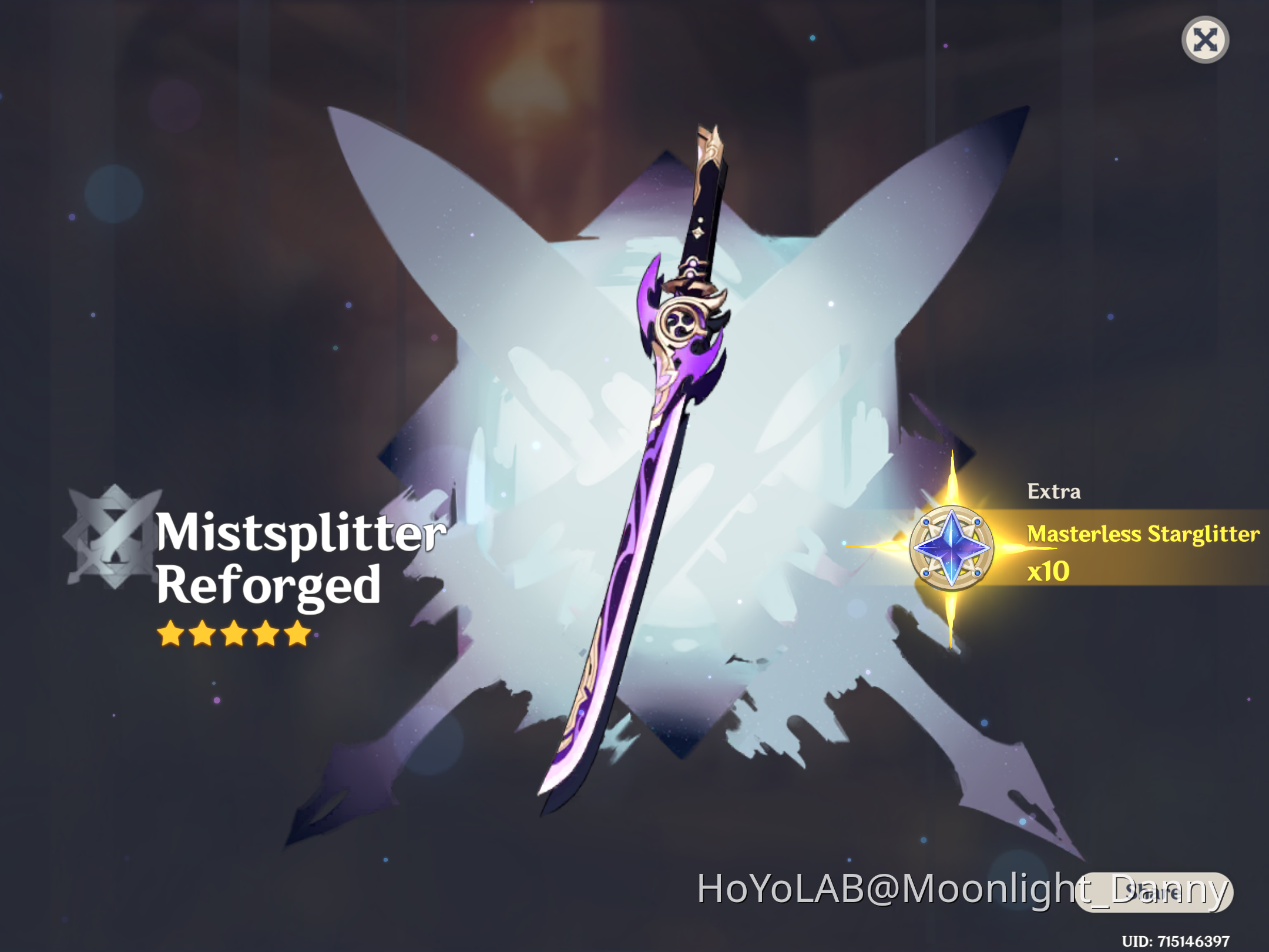 Finally got the mistsplitter after 76 wishes Genshin Impact | HoYoLAB