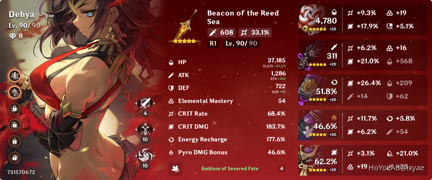 [BUILD] dehya dps Genshin Impact | HoYoLAB