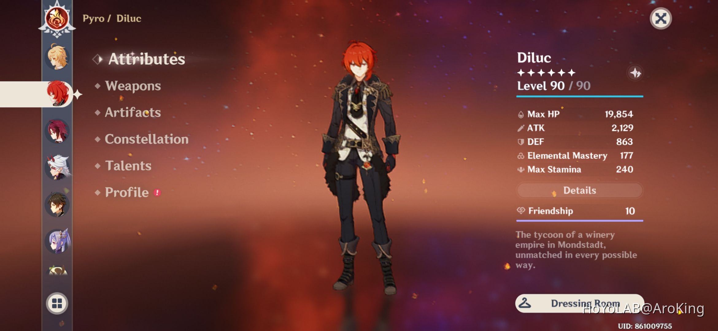 Diluc Build. Need help to Improve him. Any suggestions everyone ...