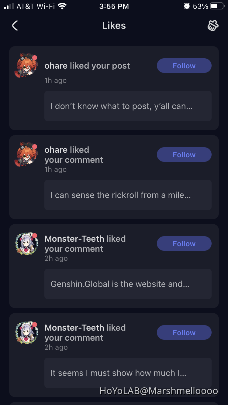 Uh oh Ohare Genshin Impact | HoYoLAB