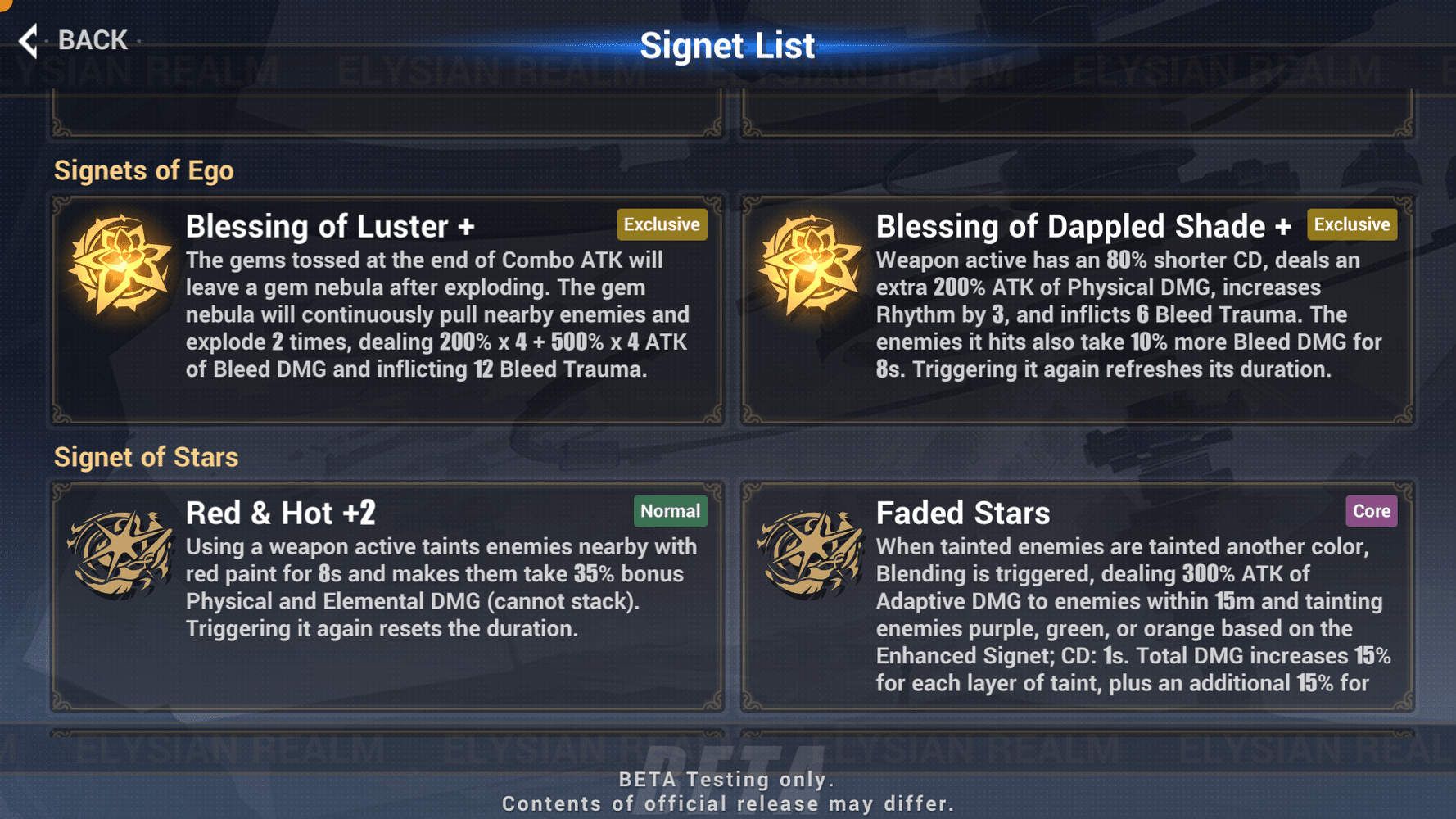 [Beta 6.5] Elysian Realm [Difficulty : Finality] Signet, Sigil, & Team ...