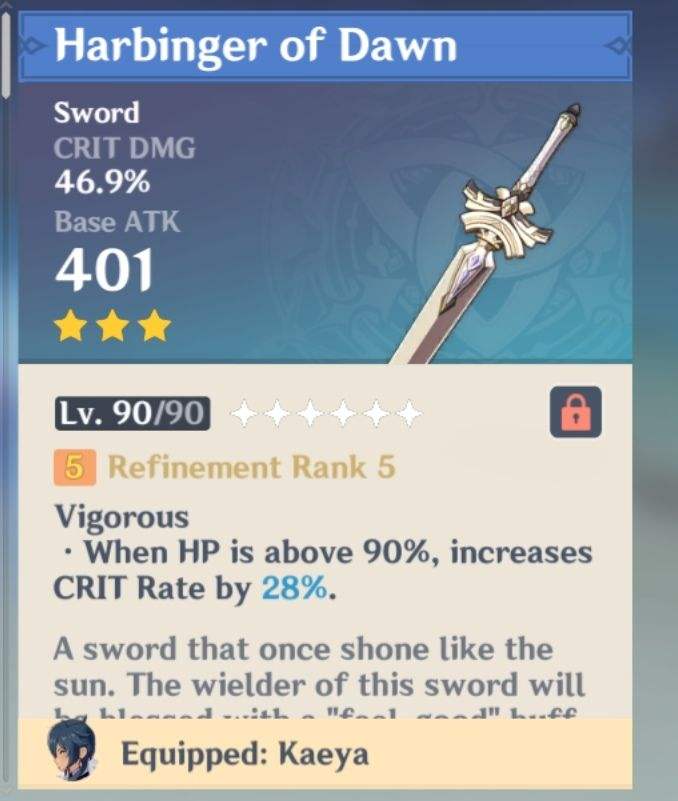 Hoyo why harbinger of dawn got more crit dmg than mistsplitter Genshin Impact | HoYoLAB