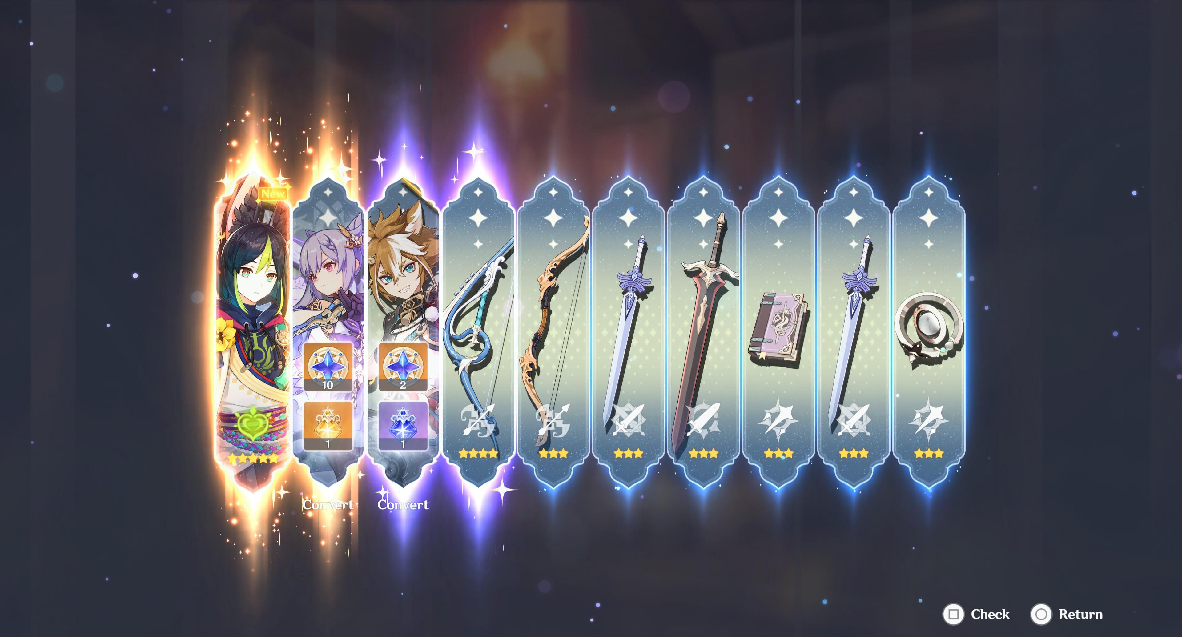 First time = double 5*s in one x10 pull on Standard banner! Genshin Impact | HoYoLAB