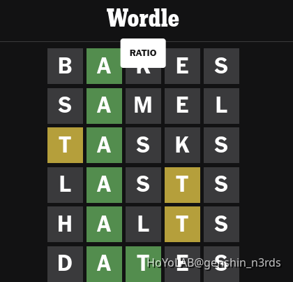 Wordle answer of the day part 12 | HoYoLAB