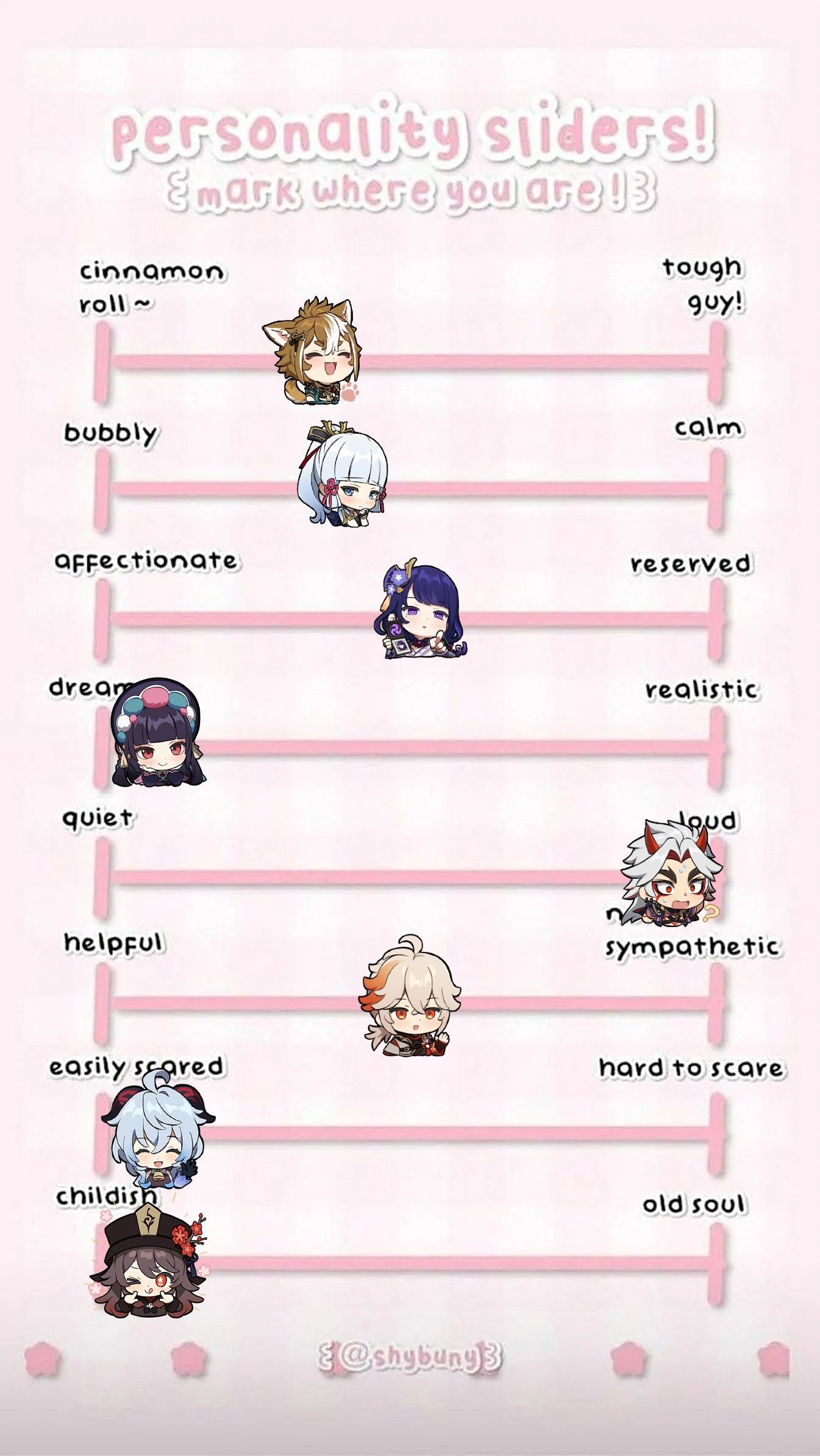 Personality sliders! Genshin Impact | HoYoLAB