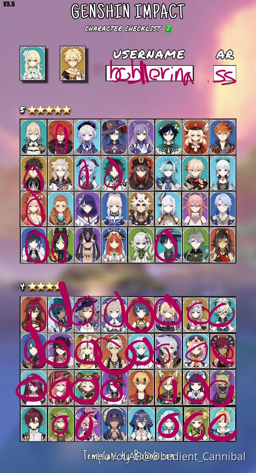 character template! Genshin Impact | HoYoLAB