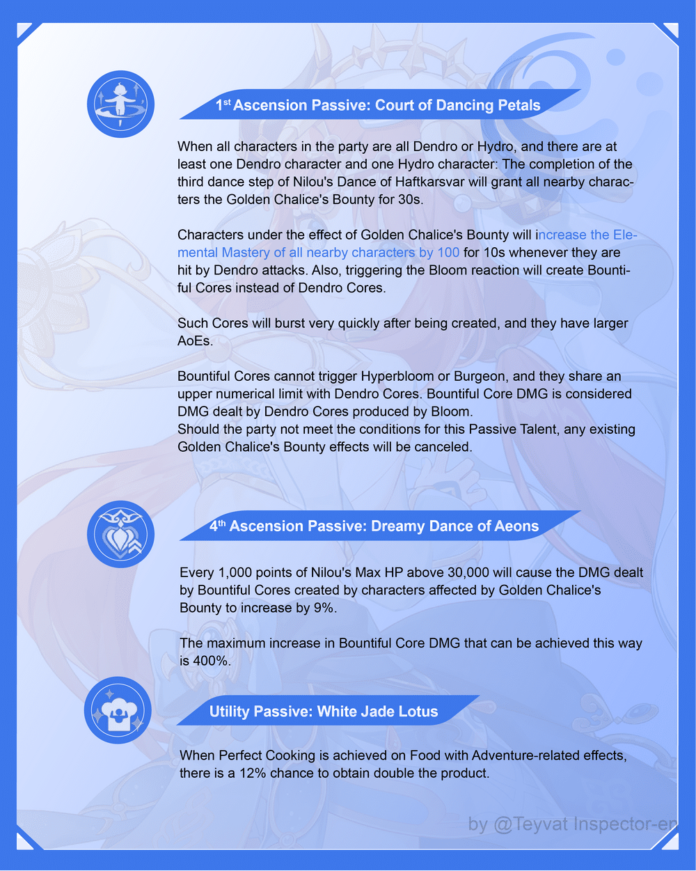 [V3.6] Flower in Bloom~ | Nilou Advanced Guide - Core Mechanics/Artifact/Team Comp Full Analysis ...