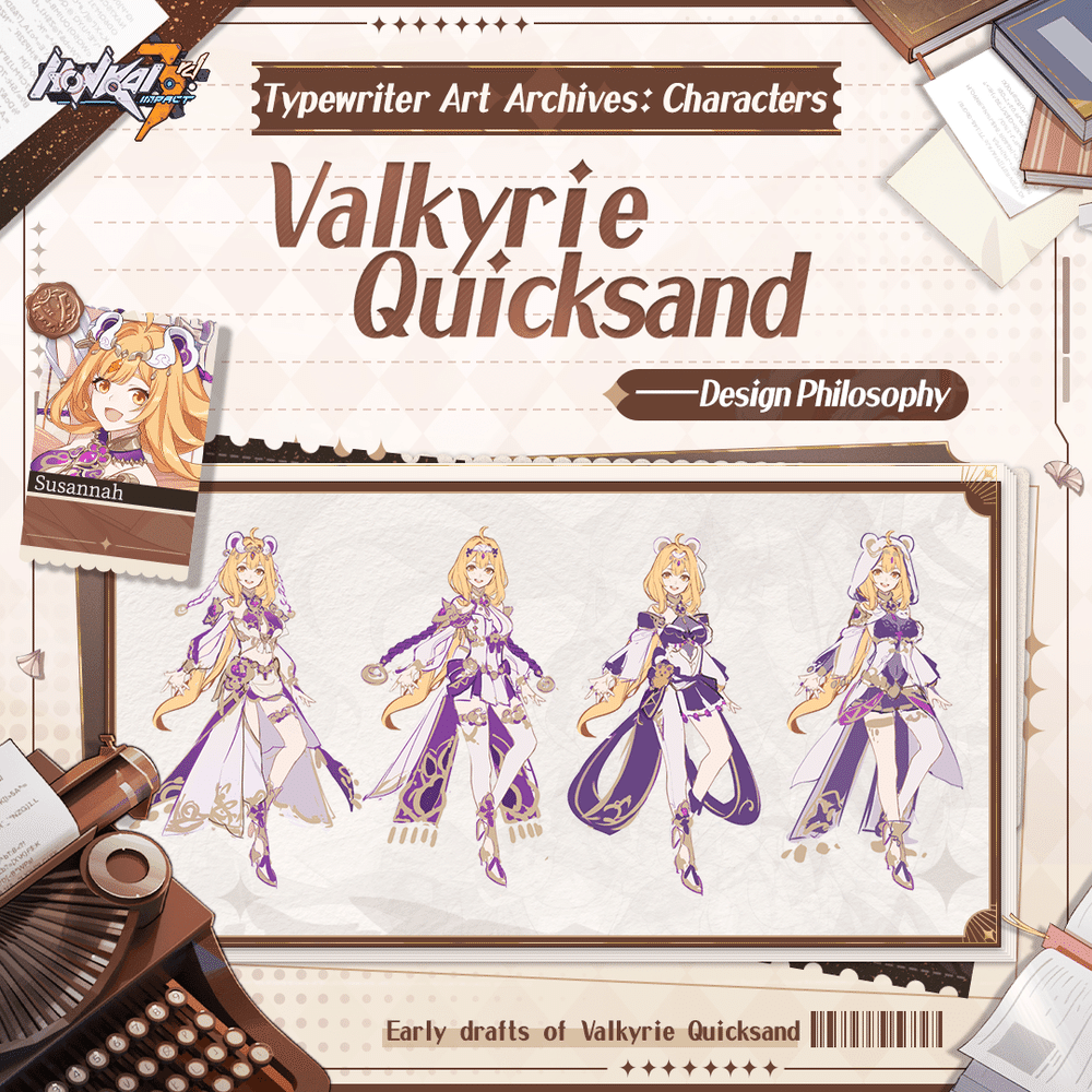 Typewriter Art Archives | Valkyrie Quicksand Designer Interview Honkai ...