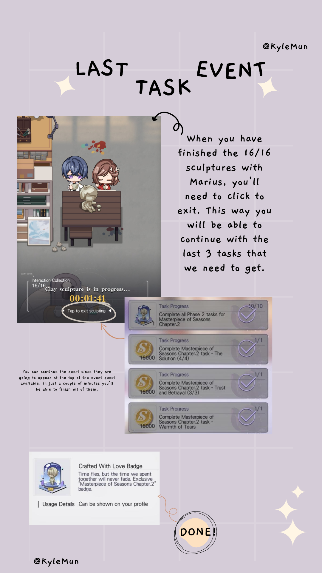 Last Tasks From Marius Event + Badge Tears of Themis | HoYoLAB