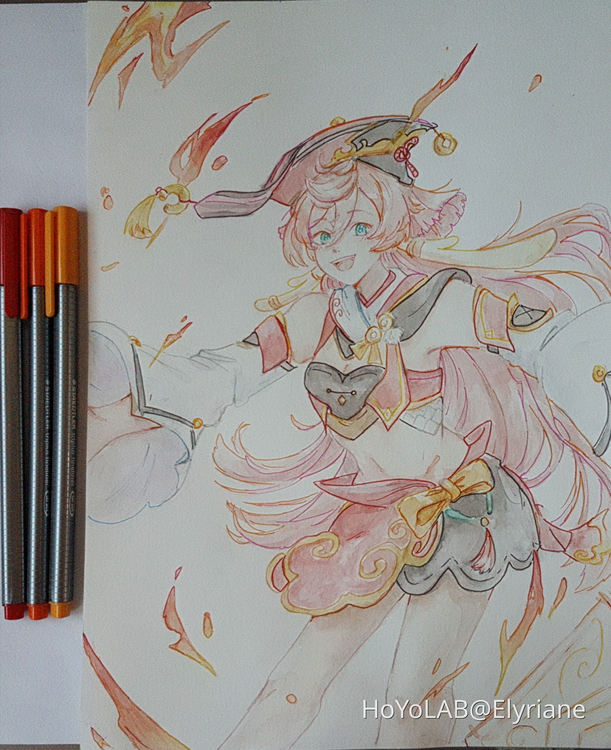 Yanfei fanart Genshin Impact | HoYoLAB