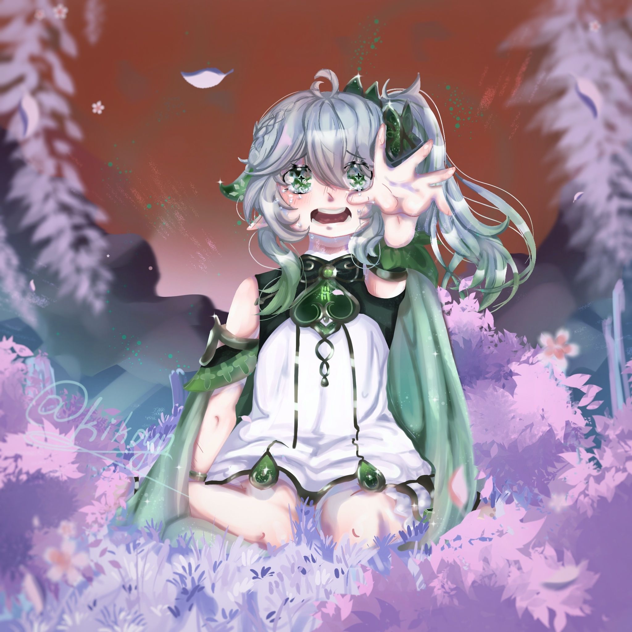 sweet and sad Nahida at the time of the loss of Rughandevata at the ...