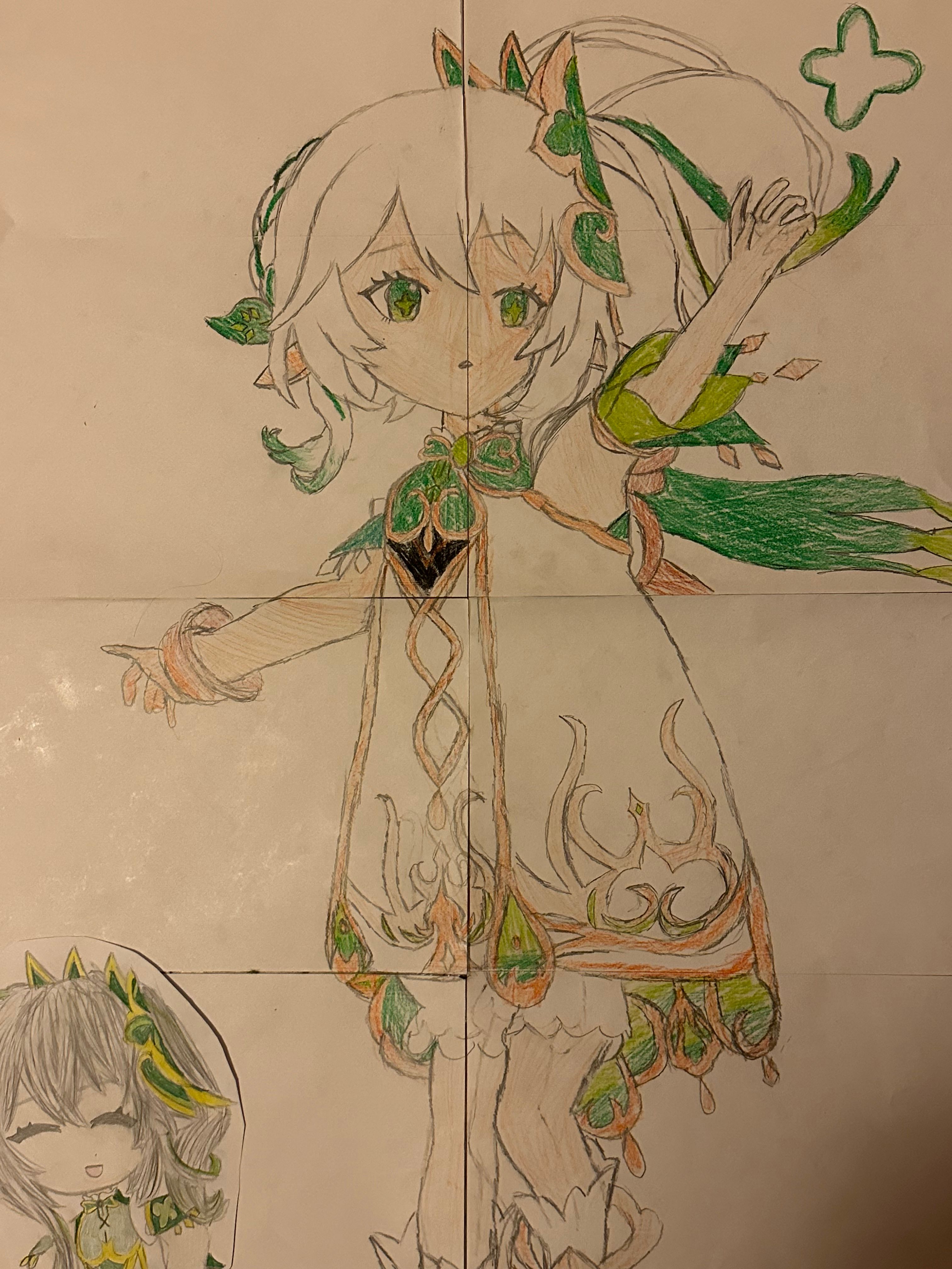 Nahida Fan Art by my 9-old daughter Genshin Impact | HoYoLAB