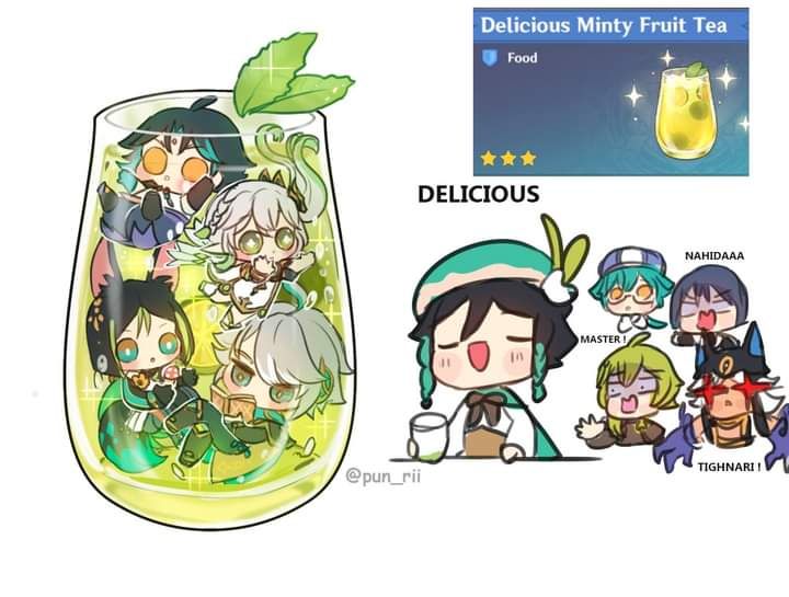 The cutest juice you will ever see in your life 💚 Genshin Impact | HoYoLAB