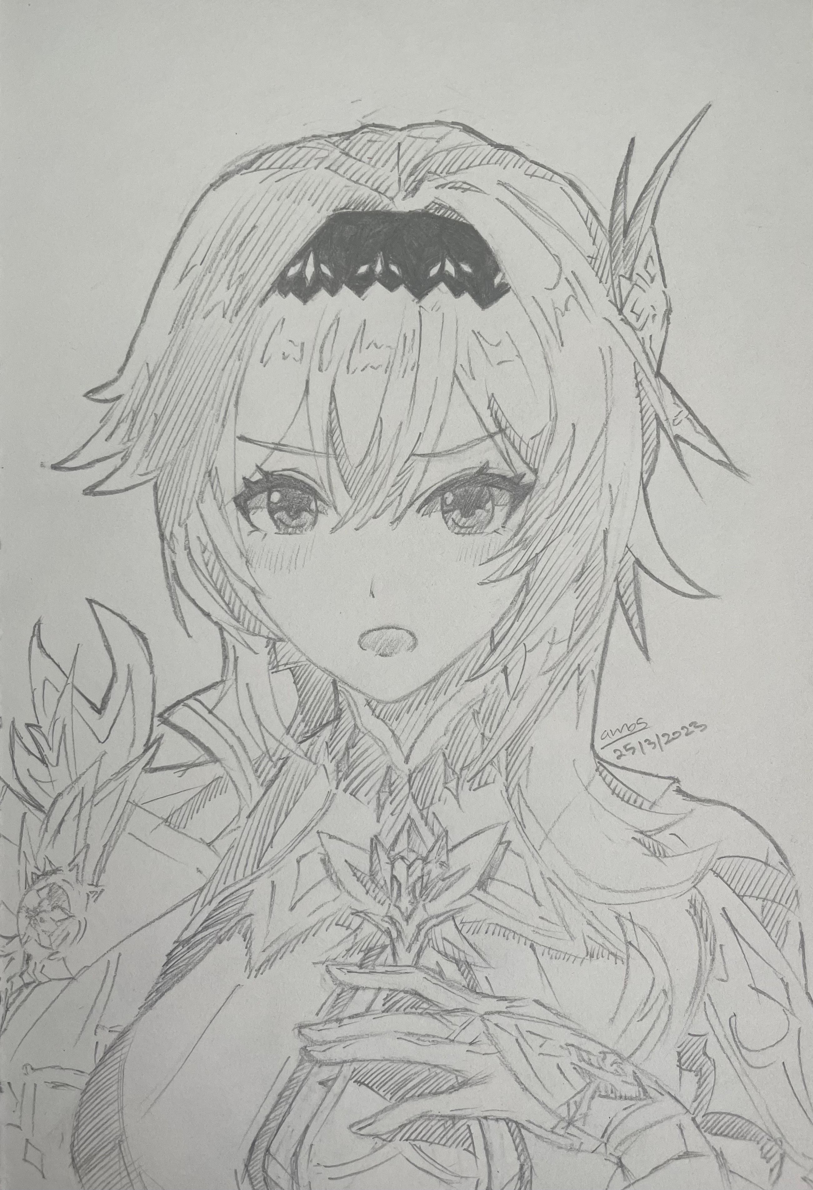 Eula drawing I did a while ago Genshin Impact | HoYoLAB