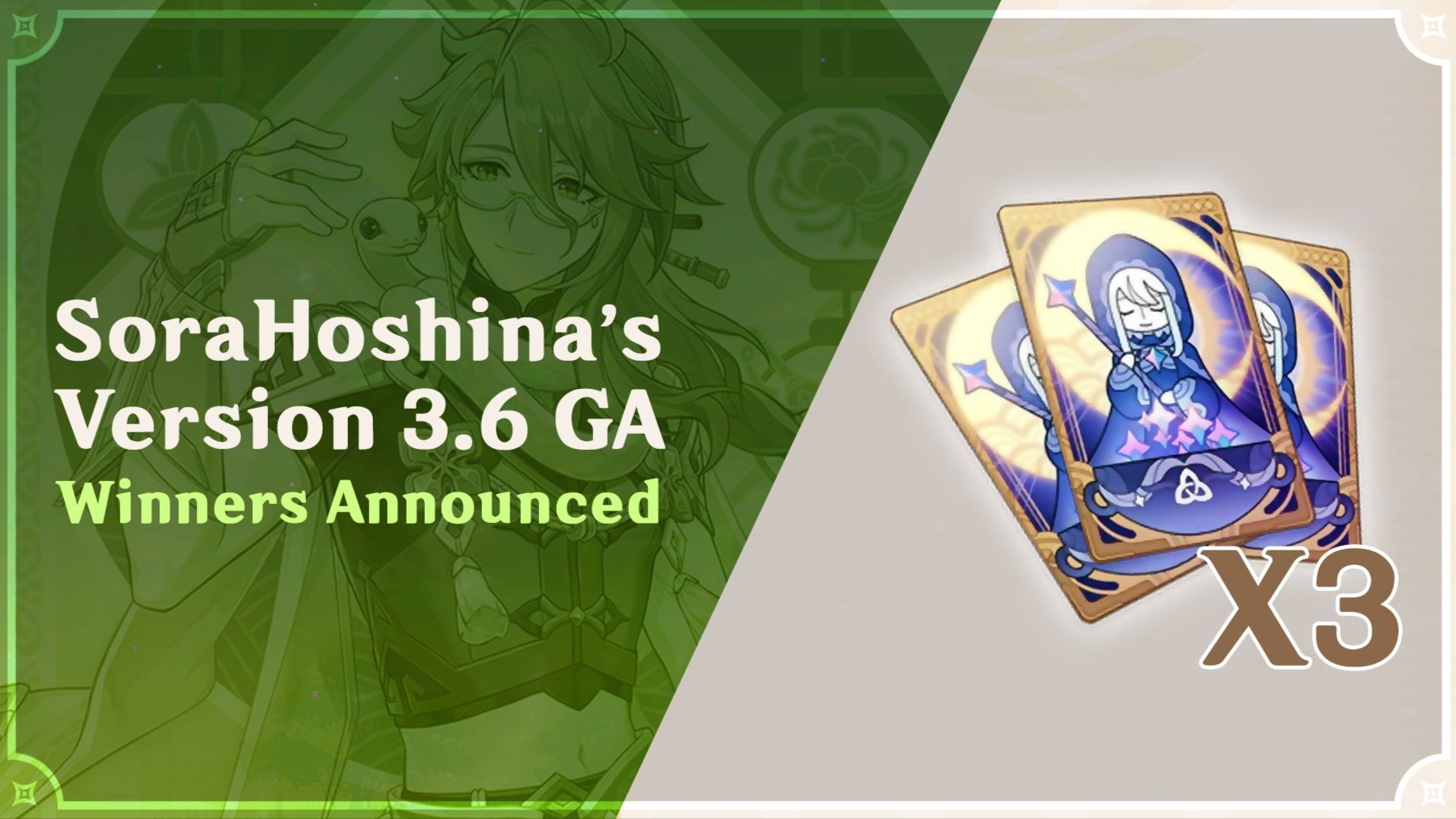 3 Winners For Blessing of The Welkin Moon Giveaways Genshin Impact ...