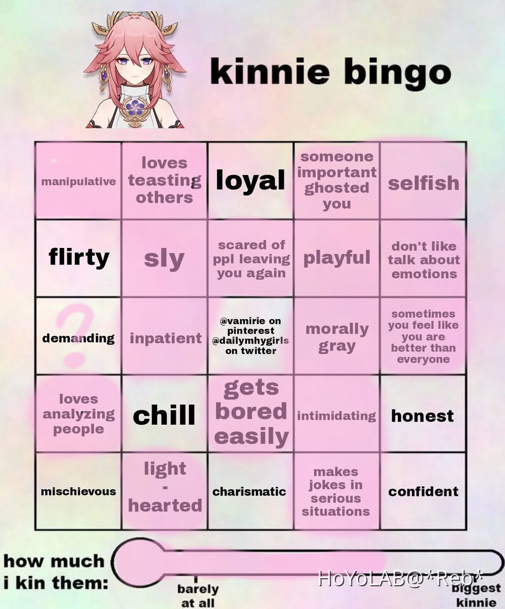 Yae Miko kinnie bingo Genshin Impact | HoYoLAB