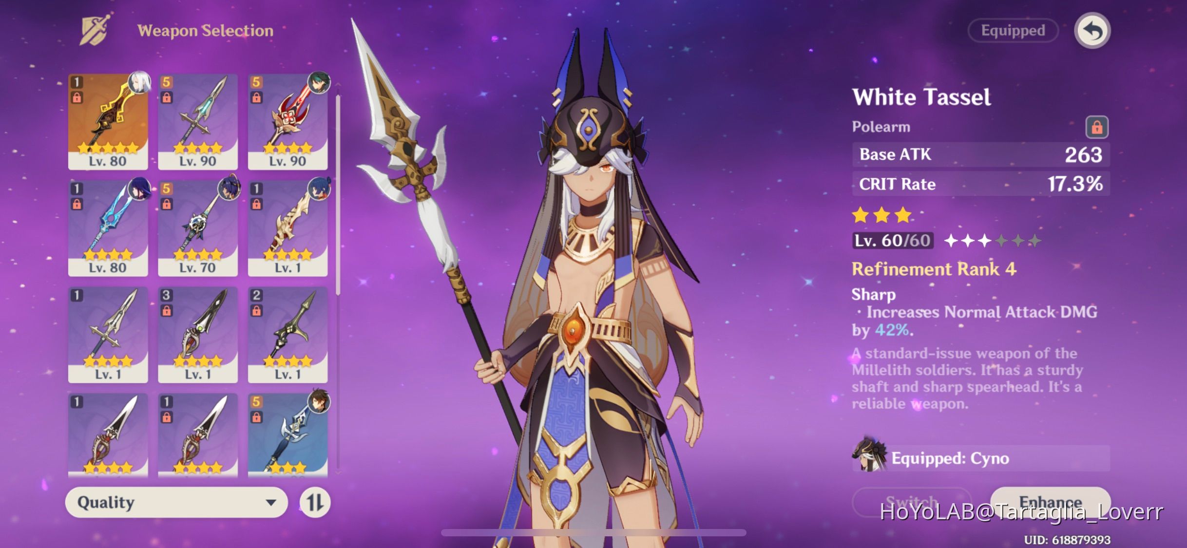 Please help with Cynos Weapon Genshin Impact | HoYoLAB