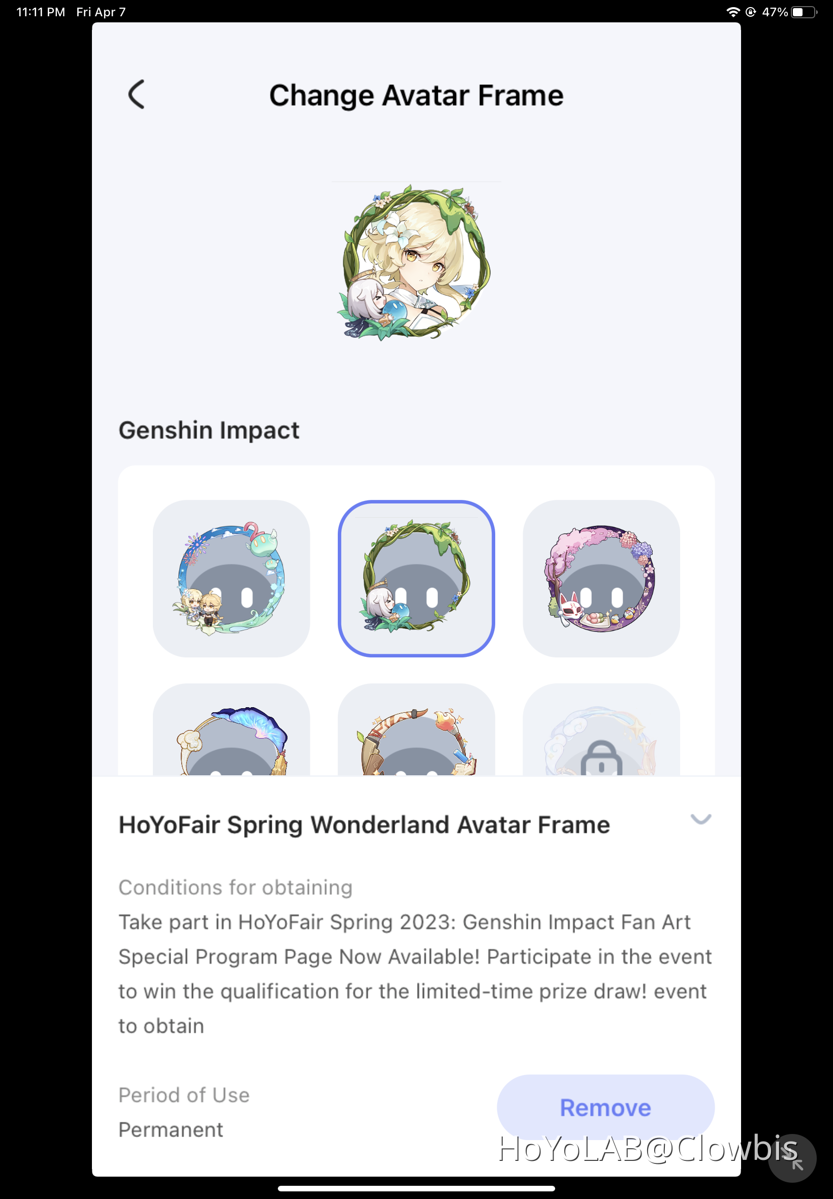 Spring vibe avatar frame Genshin Impact | HoYoLAB