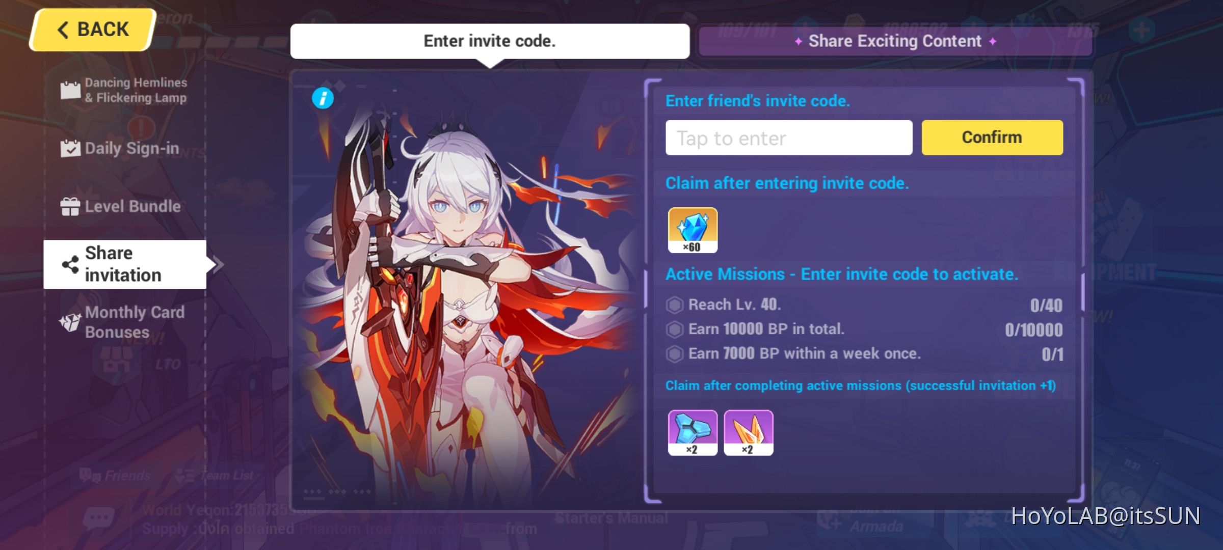 Honkai Invite Code Honkai Impact 3rd | HoYoLAB