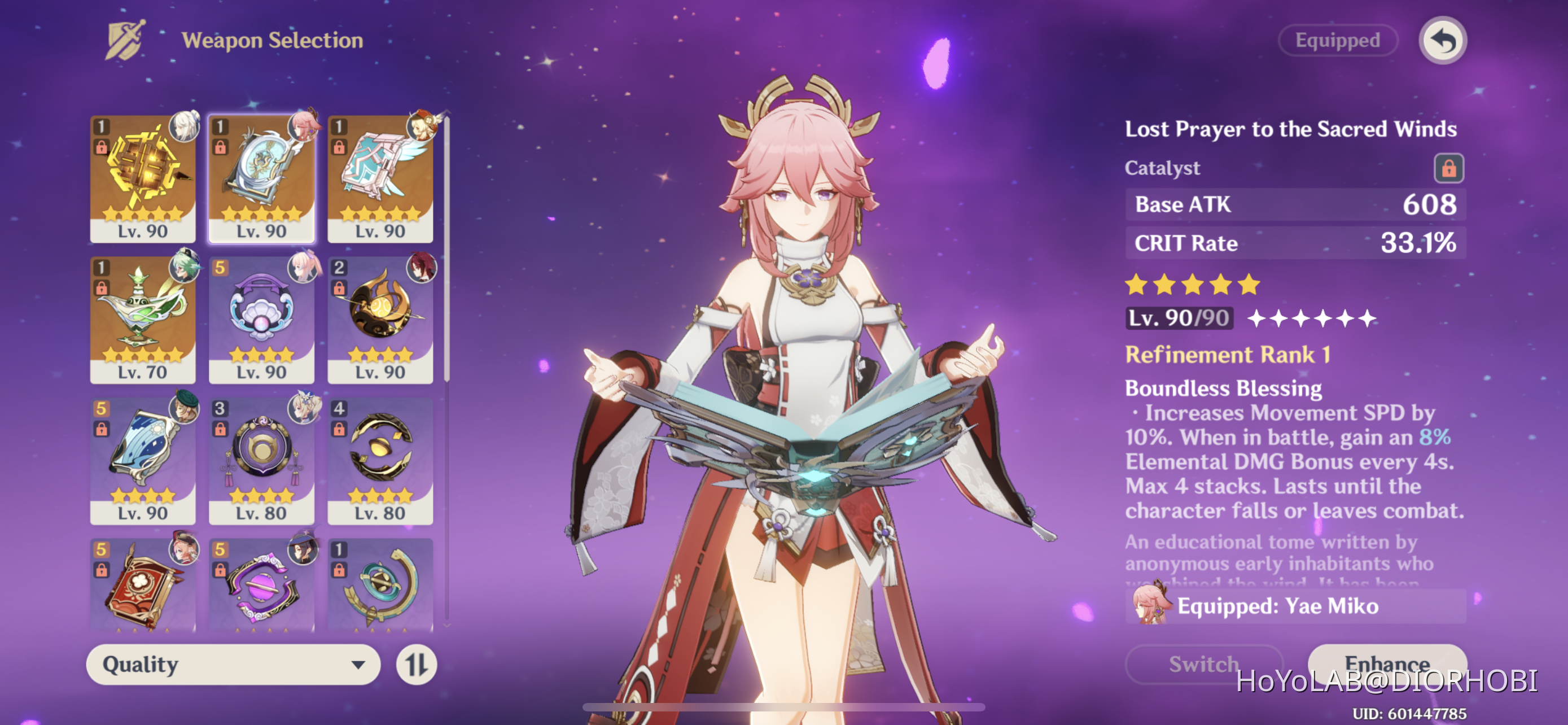 Help me with my yae weapon Genshin Impact | HoYoLAB