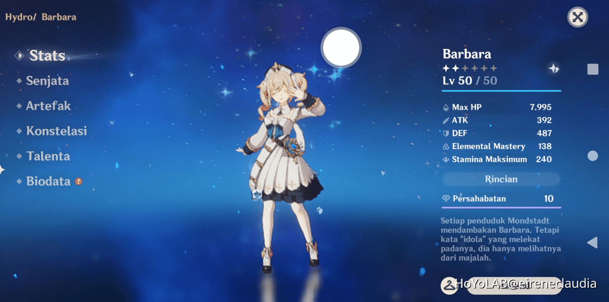 Build Barbara Genshin Impact | HoYoLAB