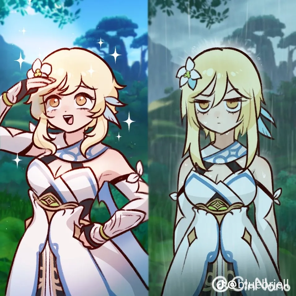 lumine quand elle est affecté par l'élément hydro Genshin Impact | HoYoLAB