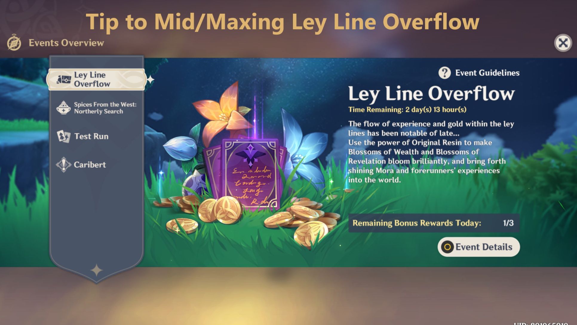 Tip to Mid / Maxing Ley Line Overflow Genshin Impact | HoYoLAB