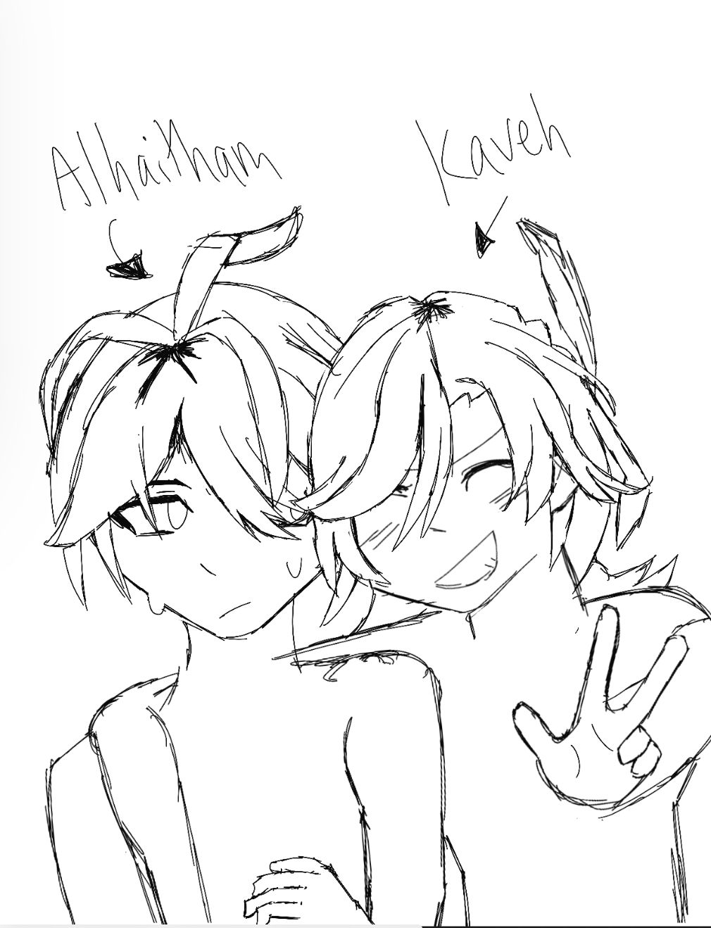WIP of kaveh and alhaitham Genshin Impact | HoYoLAB