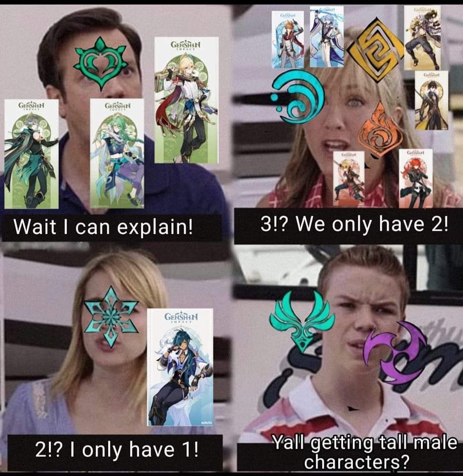 Another day Another memes Hoyoverse please another tall male for anemo ...