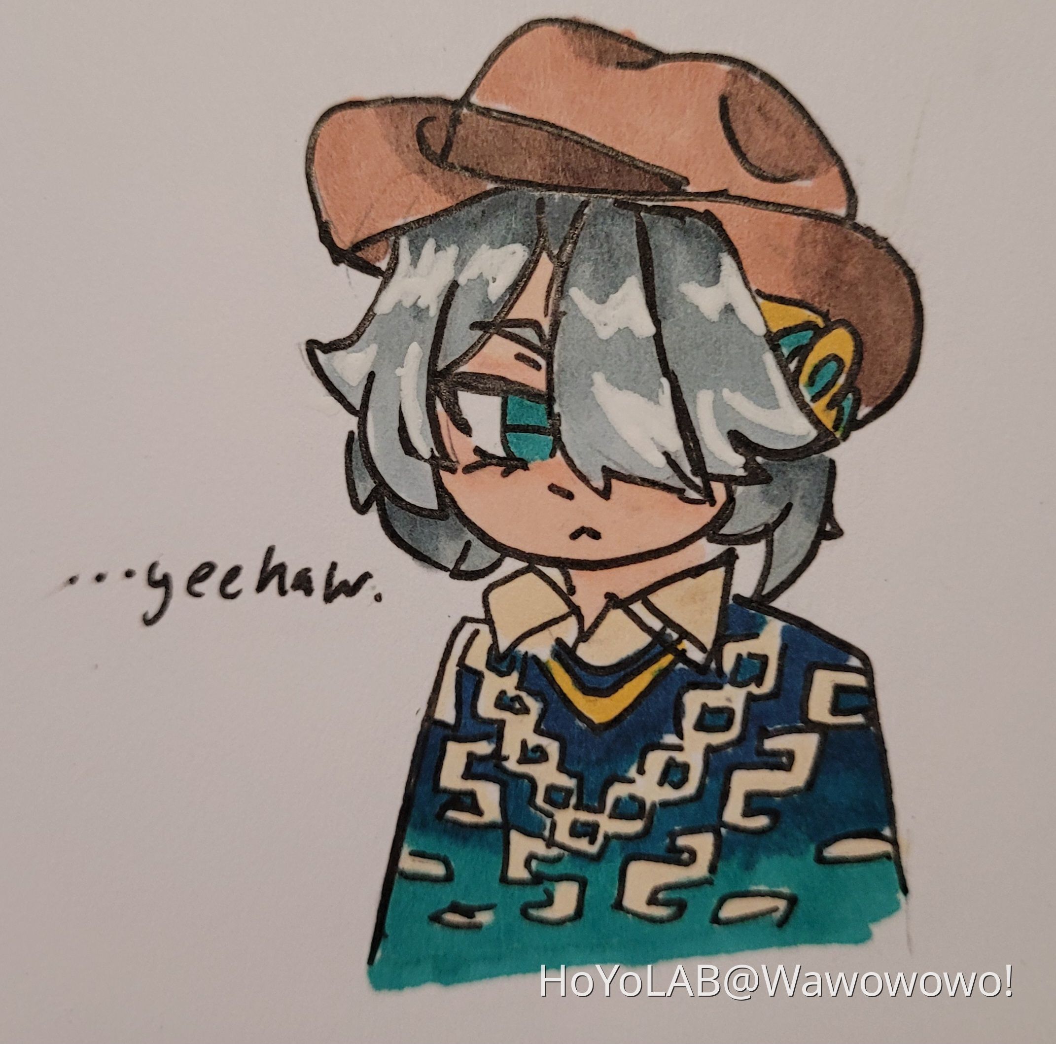 Cowboy Alhaitham...colorized. Genshin Impact | HoYoLAB