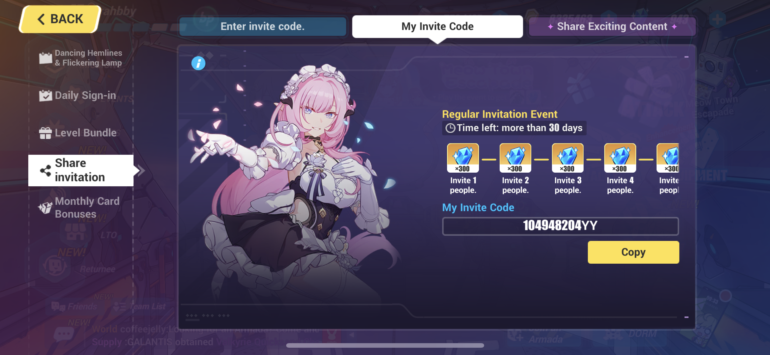 code for new players or returnees :] Honkai Impact 3rd | HoYoLAB