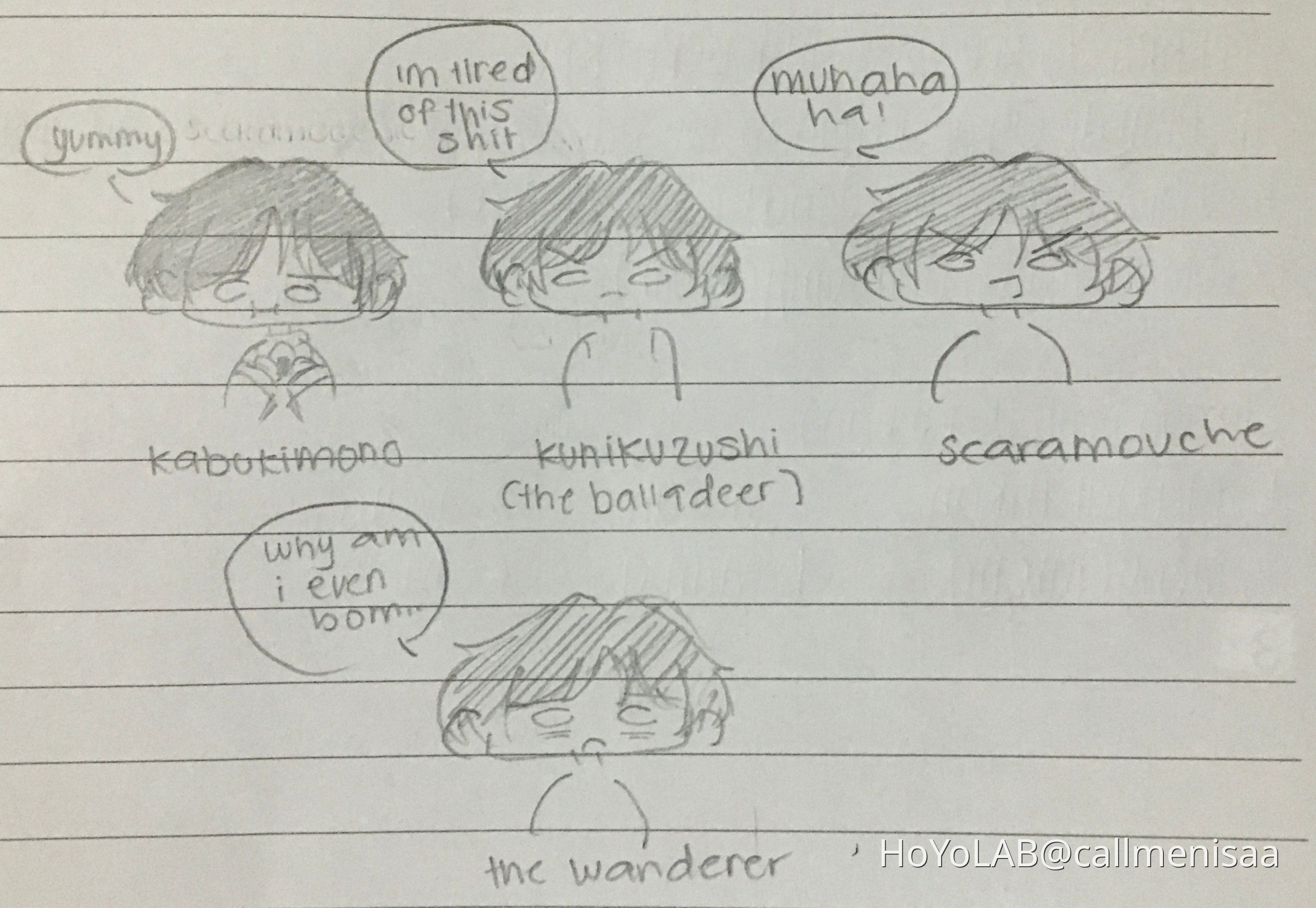 four stage of emotions by puppet made by electro archon Genshin Impact ...