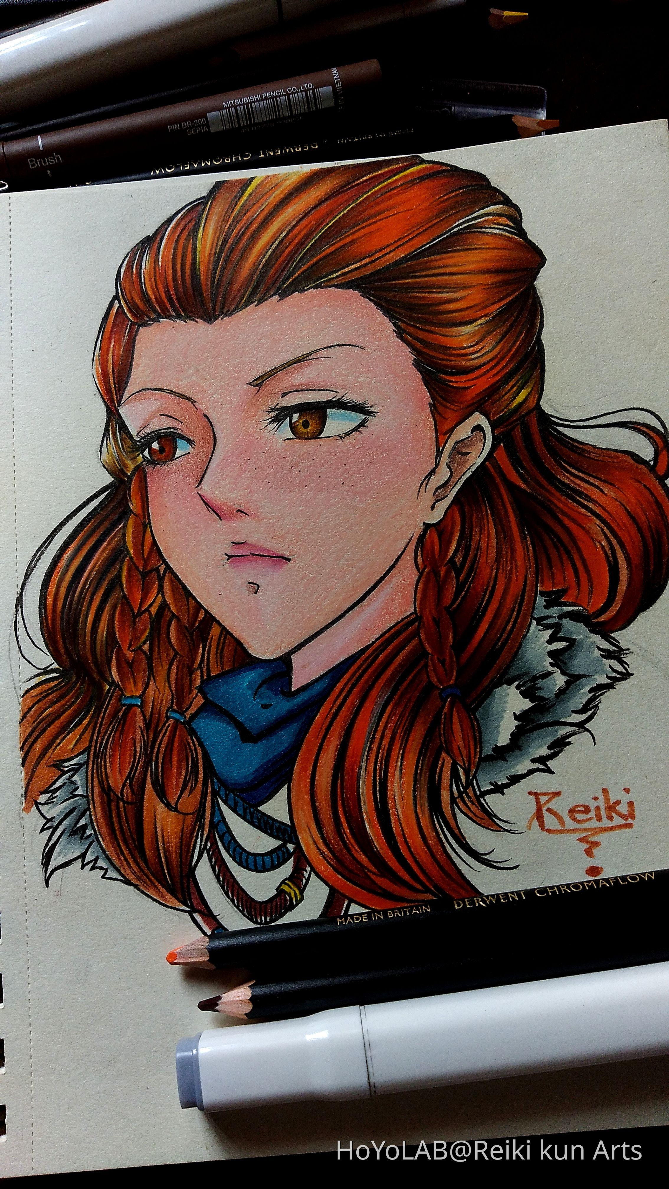And here's my Aloy drawing completed Genshin Impact | HoYoLAB