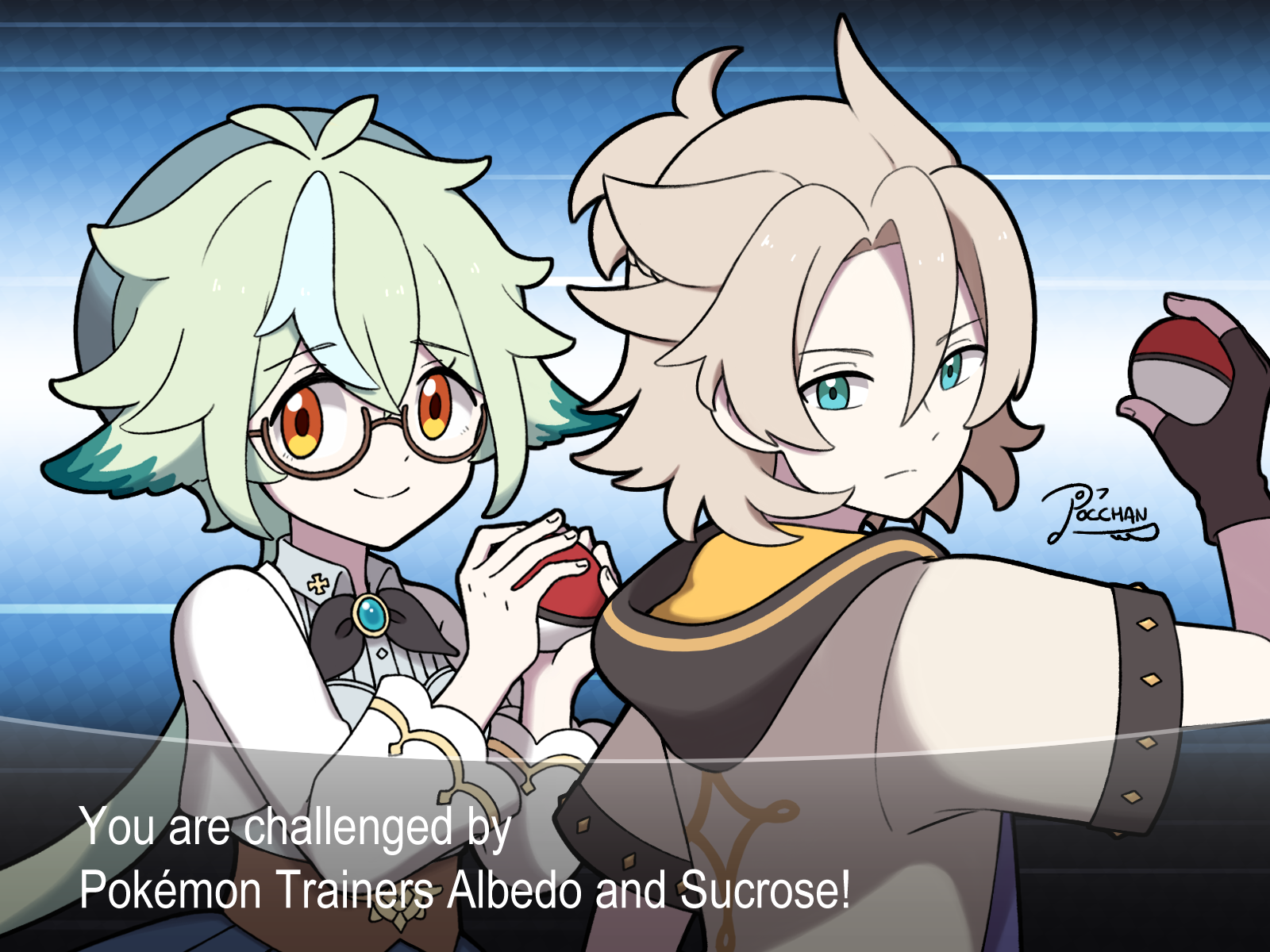 Albedo & Sucrose in Pokemon Style Genshin Impact | HoYoLAB