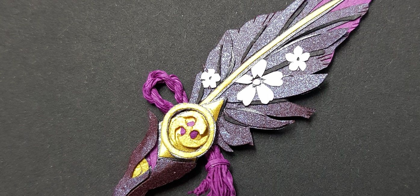 [papercraft] Emblem of Severed Fate- Sundered Feather Genshin Impact ...