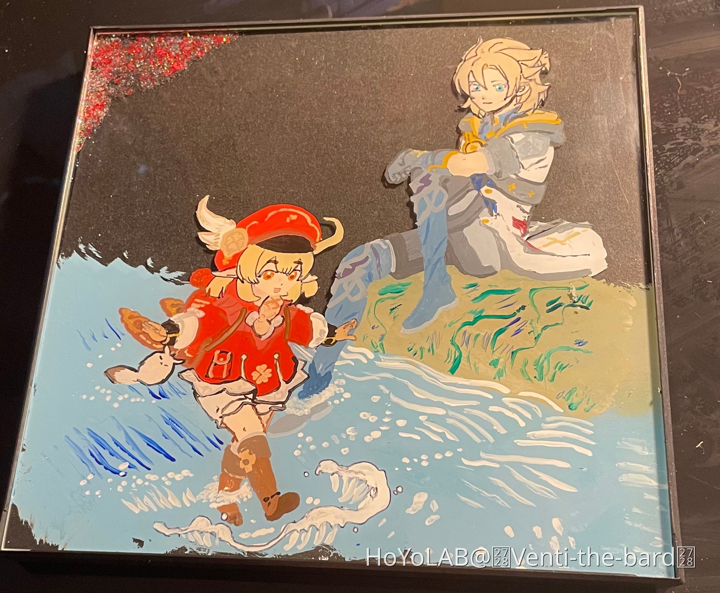 “Hmm what a strange device”… ~ Albedo and Klee glass art!! Genshin ...