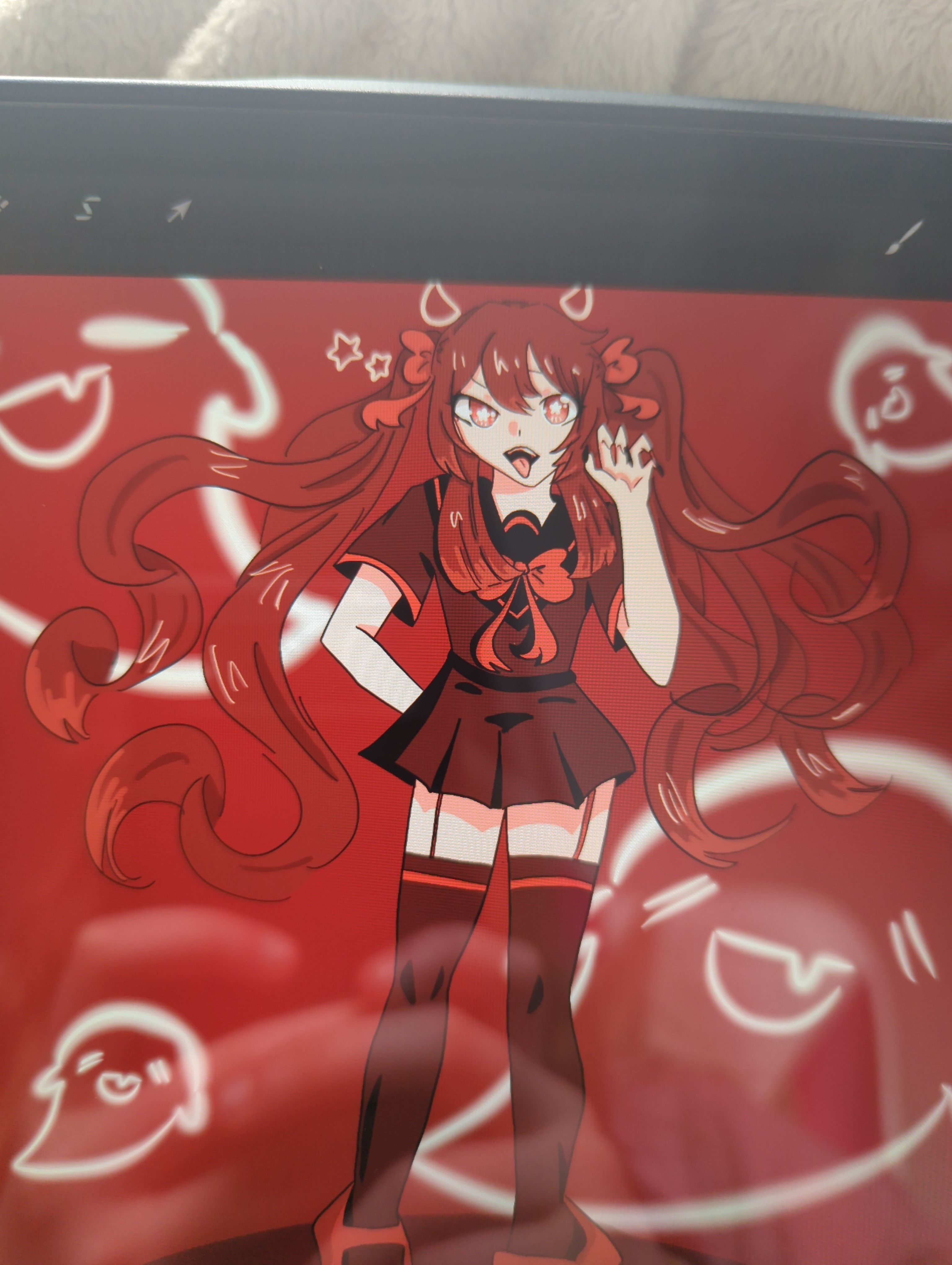 Hutao in a school outfit drawing Genshin Impact | HoYoLAB
