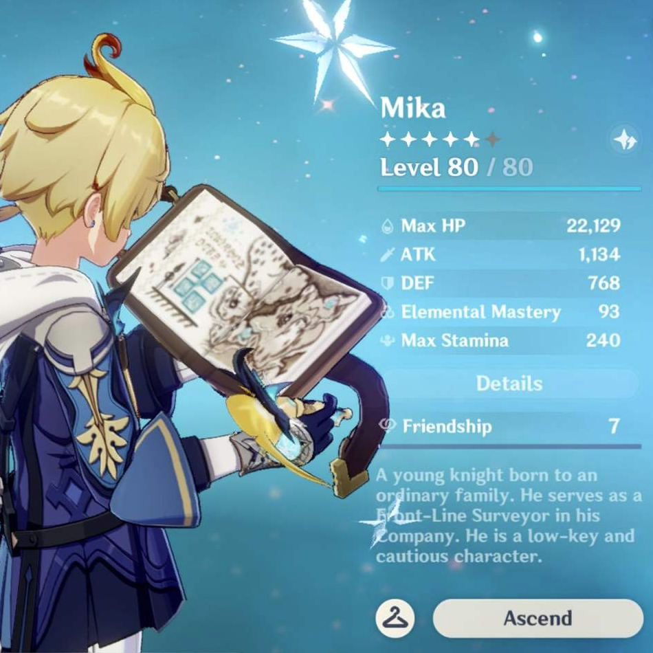 Mika friendship 7 & a couple more acheivements Genshin Impact | HoYoLAB