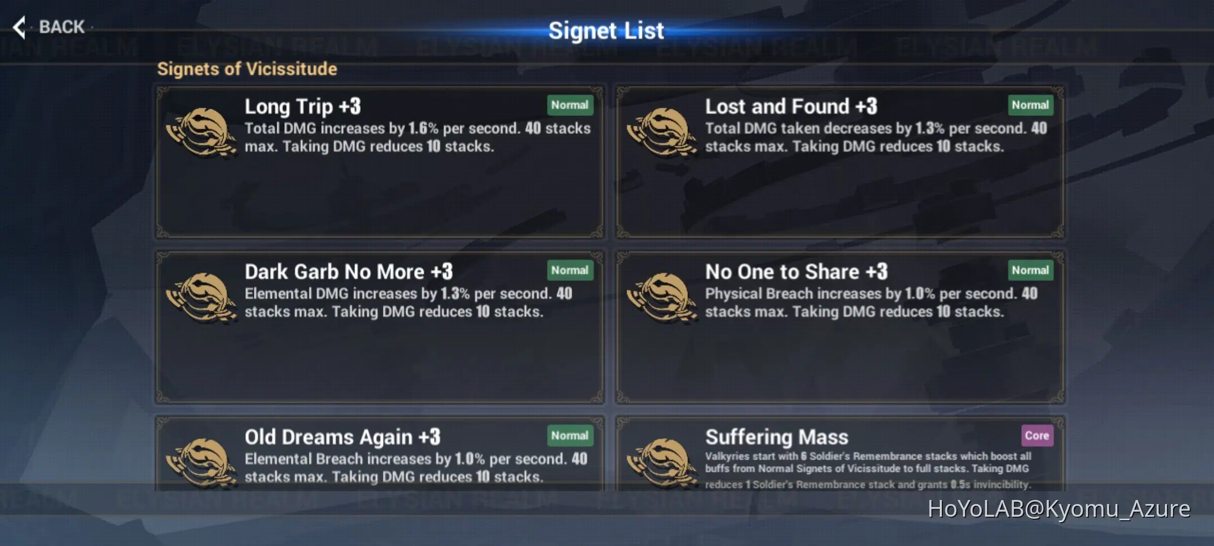 Elysian Realm Hexa-Core Signet Build: Elysia Herrscher of Human: Ego ...