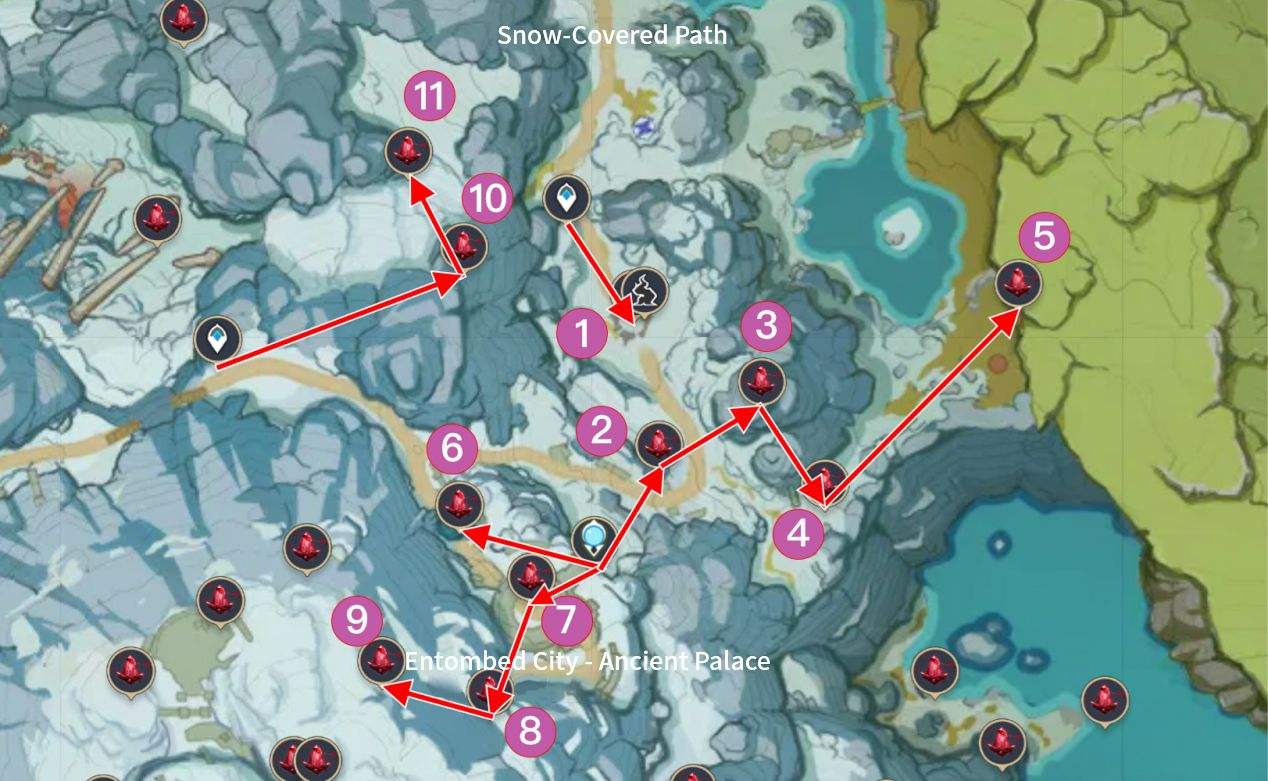 Guide to All Crimson Agate Locations (I/VIII) Genshin Impact | HoYoLAB