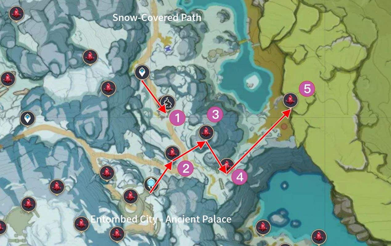 Guide to All Crimson Agate Locations (I/VIII) Genshin Impact | HoYoLAB