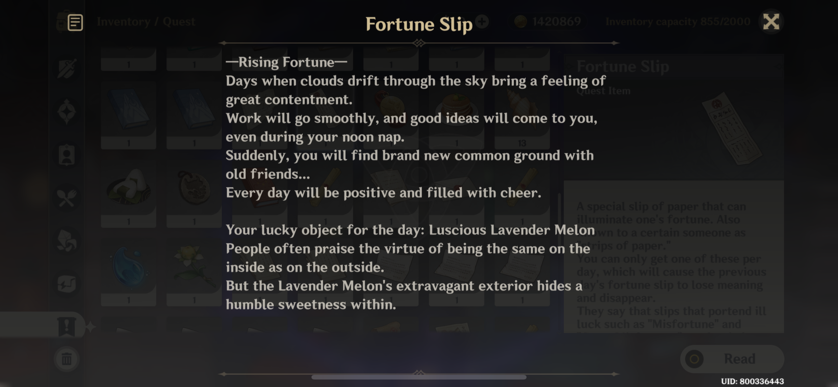 Only Trust the fortune slip when its “Rising Fortune” 👌🏻 Genshin Impact ...