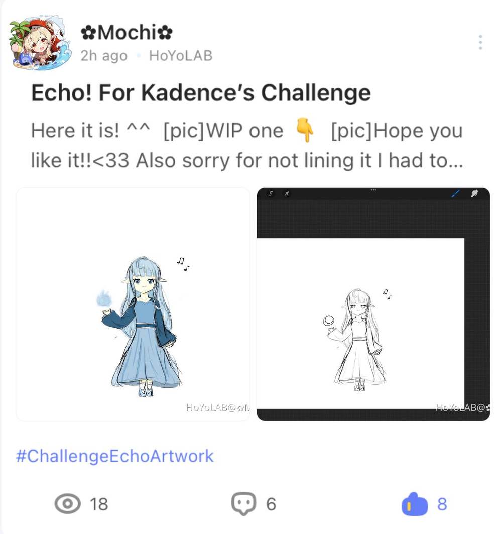 Echo 🧚🏻‍♀️ Challenge [Results, Challenge Participants & Shoutouts] | HoYoLAB