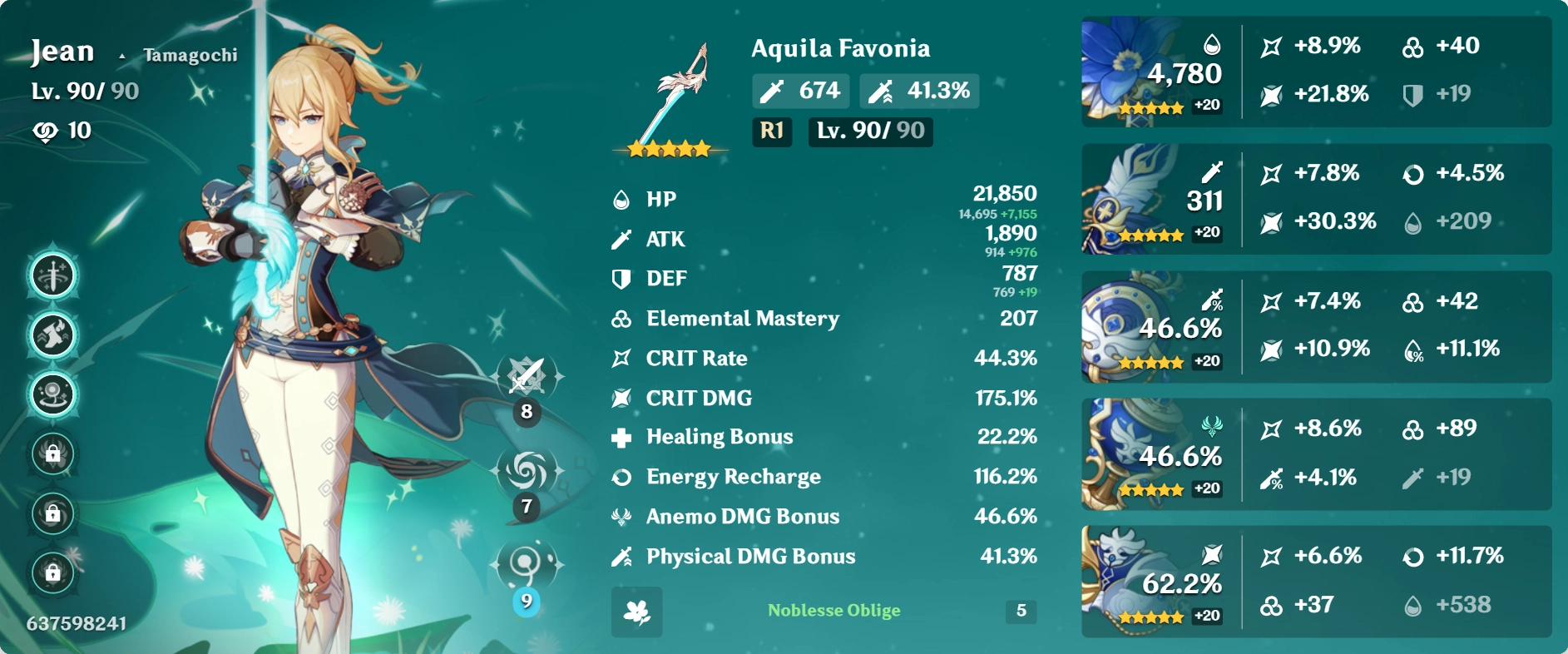 my jean build also f2p, tuonto ur my next victim Genshin Impact | HoYoLAB