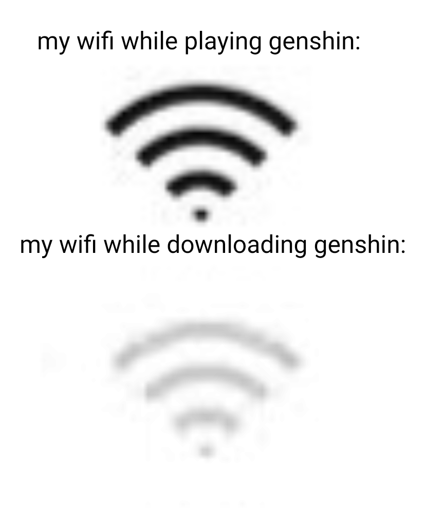 my wifi crashed 7 times while downloading genshin 🤡 Genshin Impact ...
