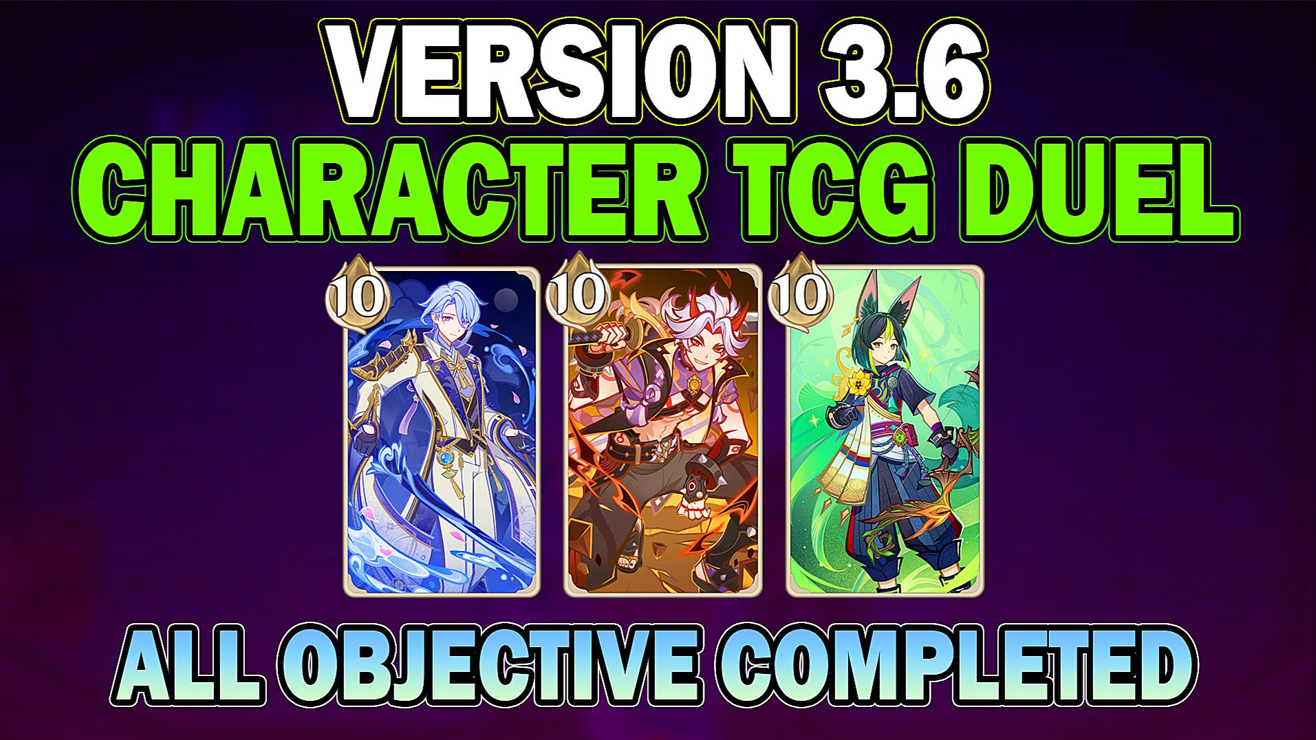 All New Character TCG Duel in Version 3.6 - Ayato, Itto, Tighnari Genshin Impact | HoYoLAB